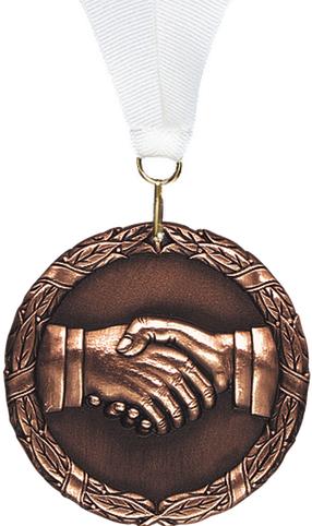 Shaking Hands 3D Medal | AwardsPlus